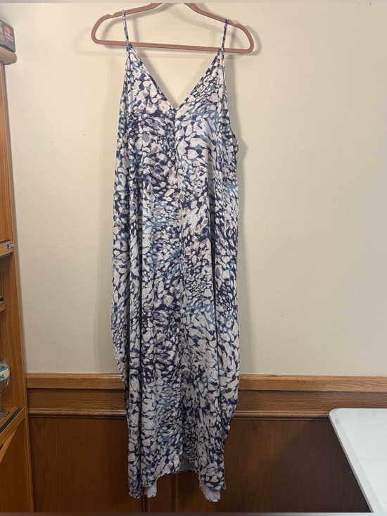 Van Winkle & Co | Dresses | Van Winkle Maxi Dress Womens 2x Satin Blue ...